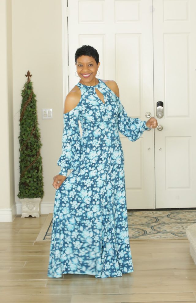 Vogue 9296 - Cold Shoulder Maxi Dress – Anita by Design