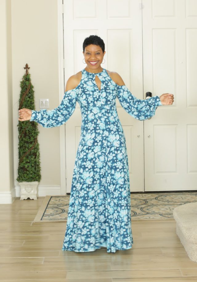 Vogue 9296 - Cold Shoulder Maxi Dress – Anita by Design